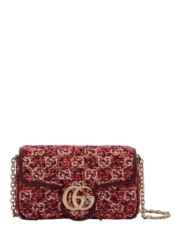 Gucci Gg Marmont Mini Tweed Shoulder Bag - Multicoloured