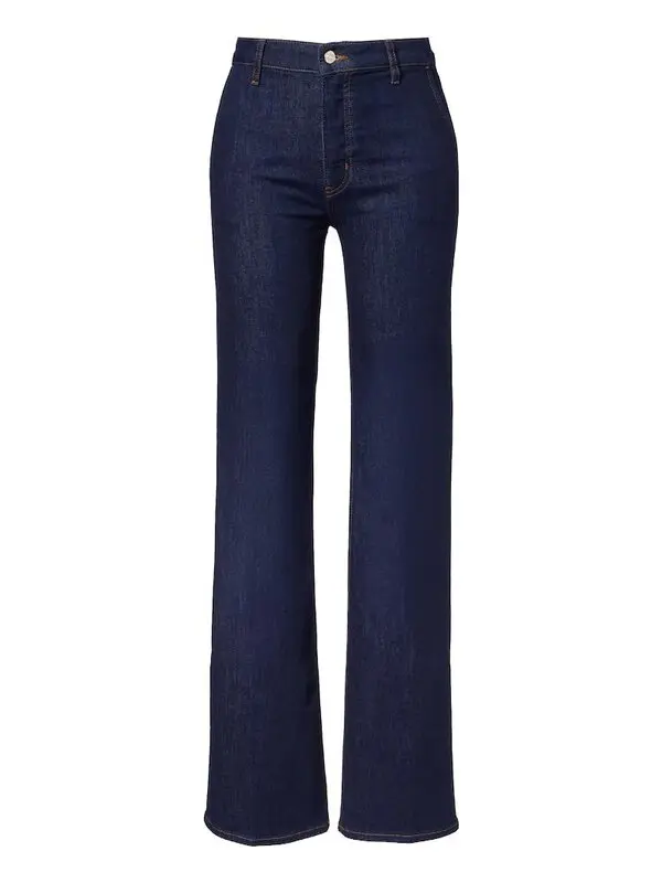 FRAME High-rise Straight Leg Jeans - Blue