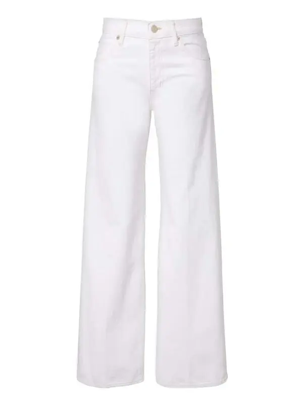 FRAME Bubble Mid-rise Wide-leg Jeans - White