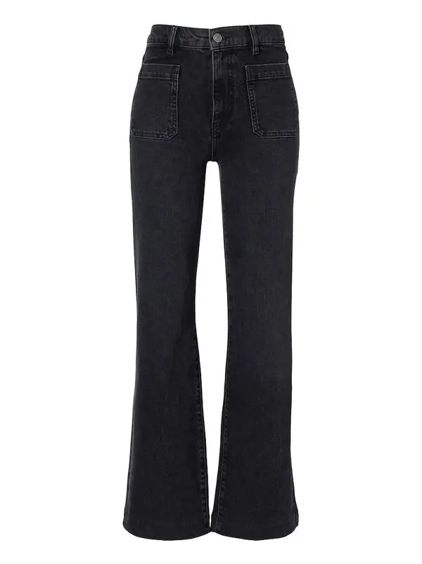 FRAME Arrow High-rise Bootcut Jeans - Black