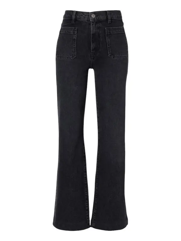 FRAME Arrow High-rise Bootcut Jeans - Black