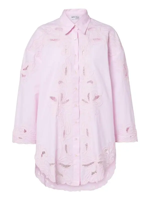 JULIET DUNN Oversized Cotton Top - Pink