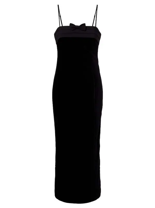 Posse Quincy Cotton Velvet Cocktail Dress - Black