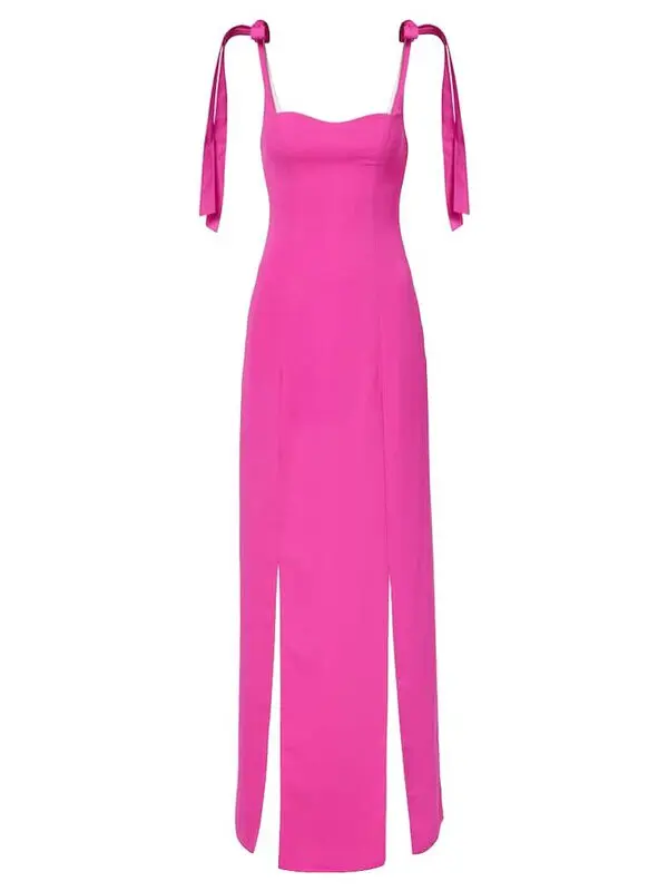 MARMAR HALIM Pleated Sash Gown - Pink