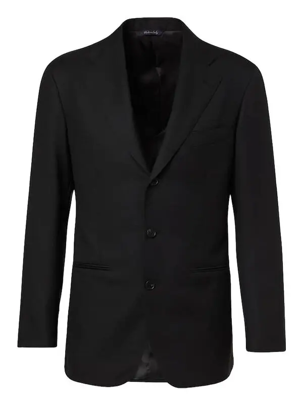 SAMAN AMEL Wool Suit Jacket - Black