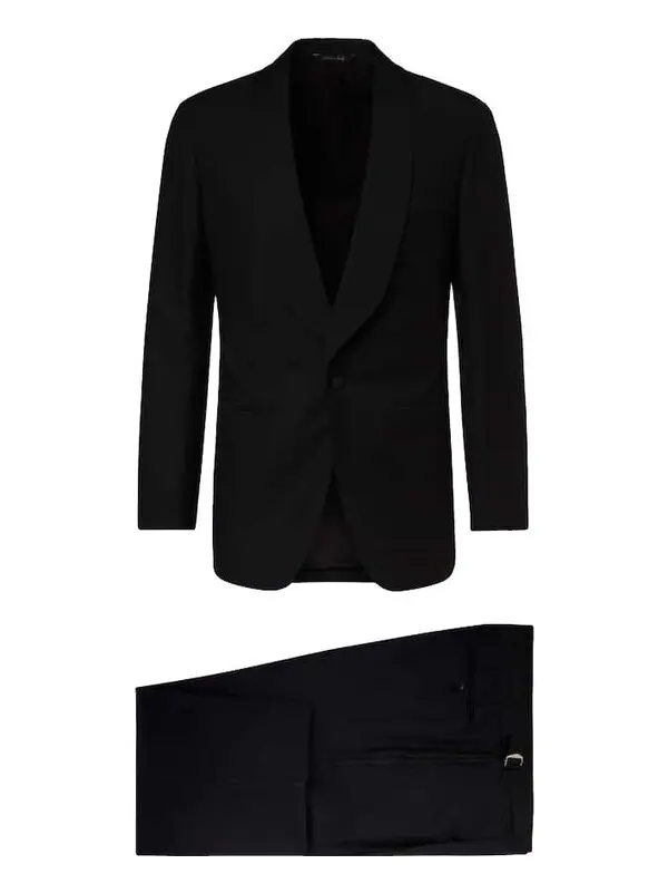 SAMAN AMEL Wool Tuxedo - Black