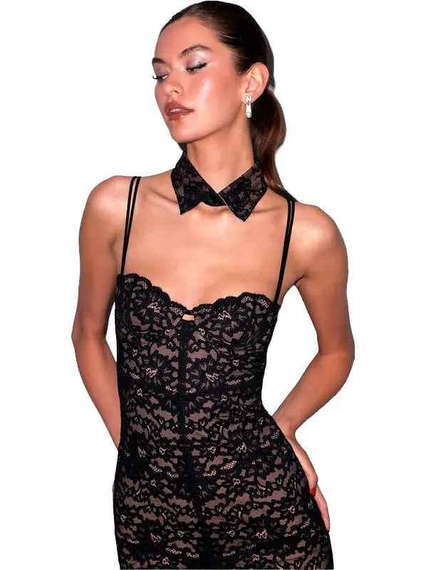 Fleur Du Mal Lace Collar - Black