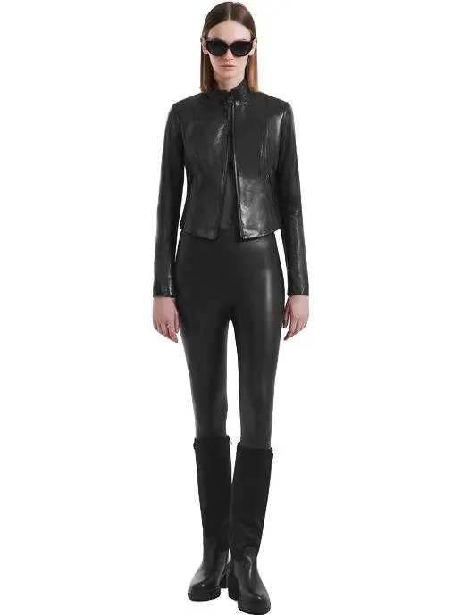 Rudsak Abigail N Leather Racer Jacket - Black