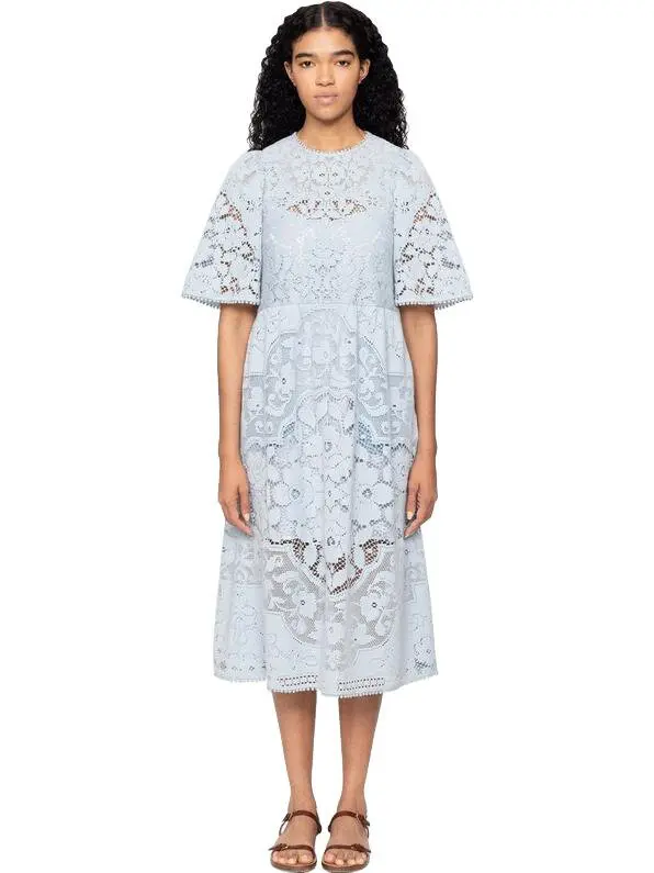 Sea Arianna Lace Midi Dress - Blue