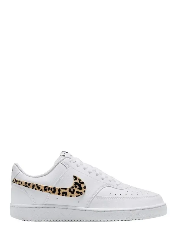 Nike Court Vision Low Se Leopard Swoosh - White/black