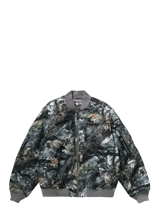 BAPE Tree Edge Camo Bomber Jacket - Brown