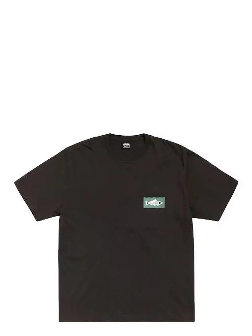 StÜssy Heal The Bay 40 Pigment Dyed Tee Shirt - Faded Black