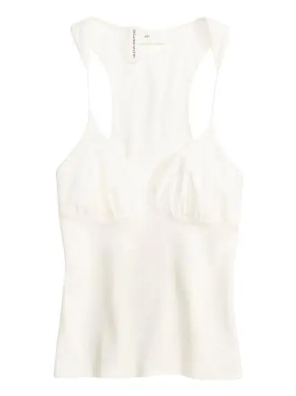 H&m Ribbed Tank Top - White