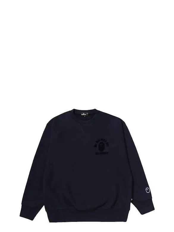 BAPE Crew Neck 1 Sweatshirt - Navy Blue