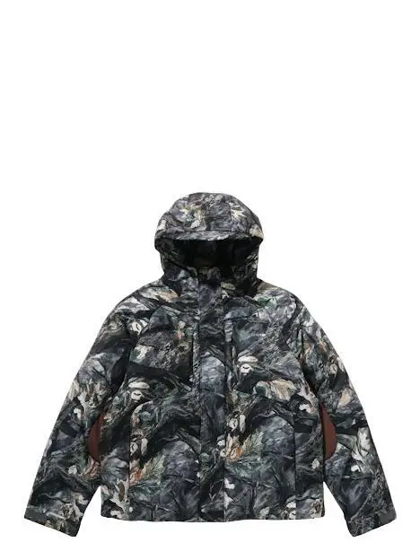 BAPE Tree Edge Camo Metal Logo Down Jacket - Brown