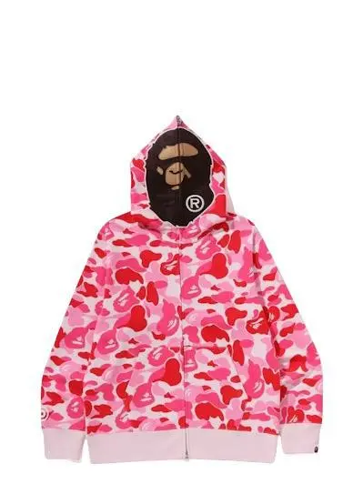 BAPE Abc Camo 2nd Ape Full Zip Hoodie - Pink