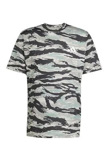 Adidas Train Essentials Camo Aop T-shirt - Silver Pebble Black