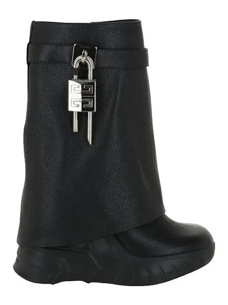 Givenchy Shark Lock Biker Ankle Boots - Black