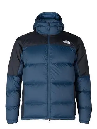 The North Face Diablo Down Hoodie Jacket - Shady Blue/black