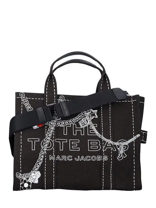 Marc Jacobs The Medium Tote Chain Print - Black