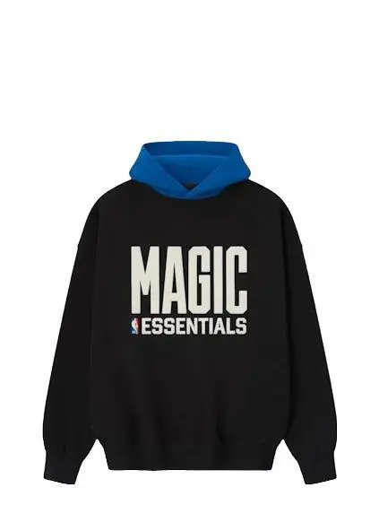 Fear Of God Essentials Magic Sport Hoodie - Vintage Black/blue