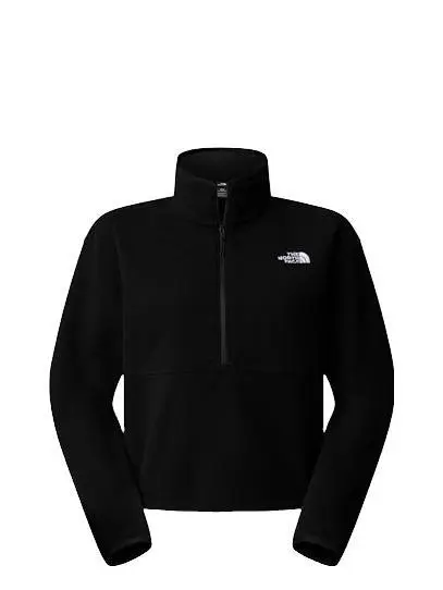 The North Face Glacier Fleece 1/2 Zip Short Hoodie - Black