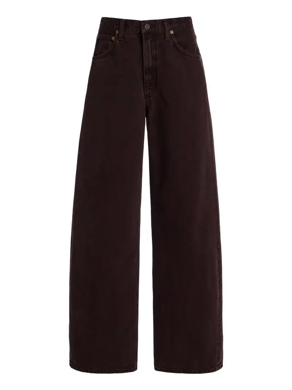AGOLDE Low Curve Mid-rise Tapered Jeans - Burgundy