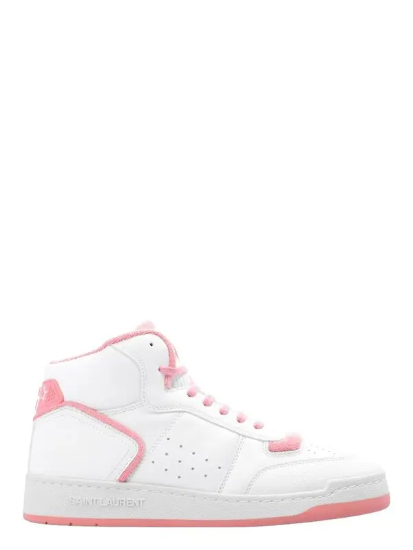 Saint Laurent Jefferson High-top Sneakers - White/eros