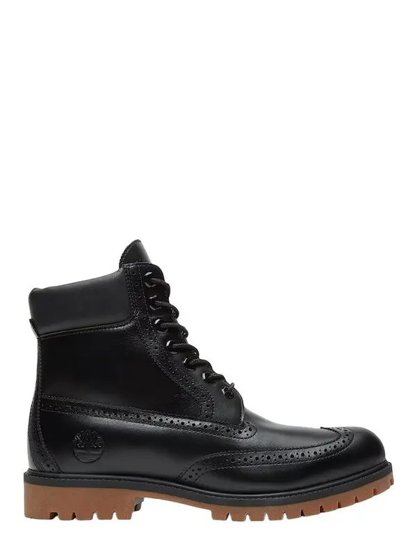 Timberland 6" Premium Brogue Wingtip Boots - Black