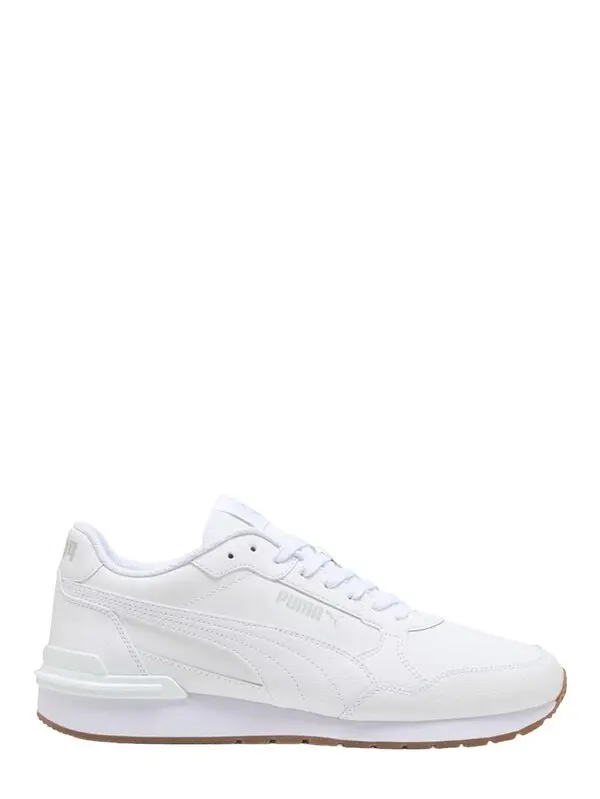 PUMA St Runner V4 Leather Sneakers - Puma White/glacial Grey/gum