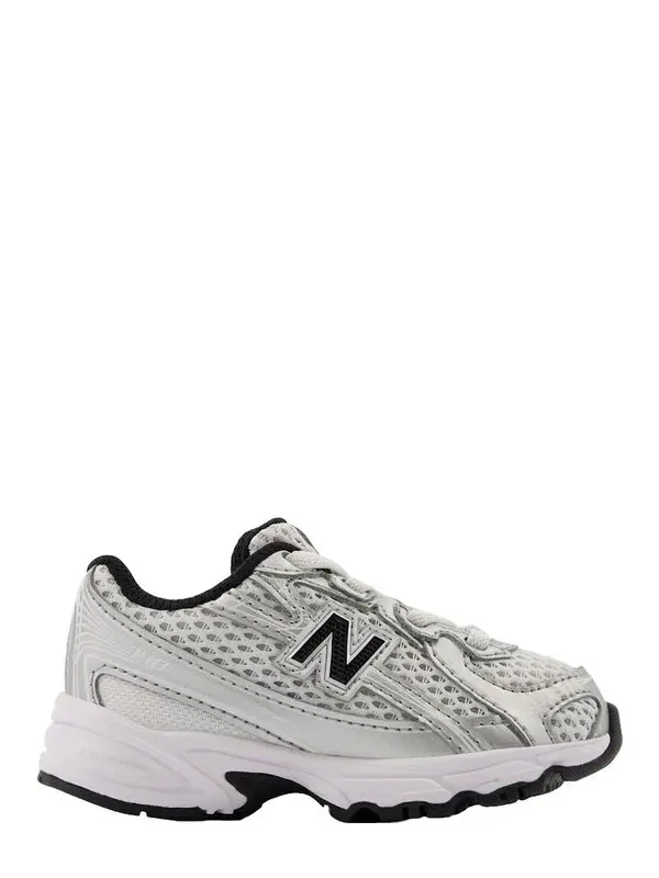 NEW BALANCE 740 Bungee Lace Sneakers - Silver Metallic/black