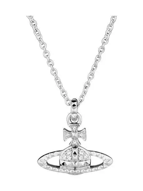 VIVIENNE WESTWOOD Mayfair Bas Relief Pendant - Rhodium Studded