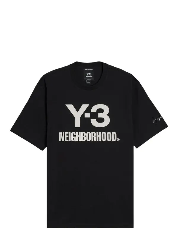 Y3 X Neighborhood Logo T-shirt - Black
