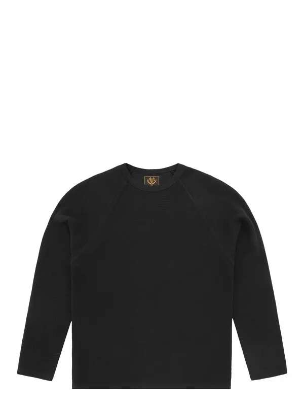CORTEIZ Star Raglan Waffle Thermal - Black