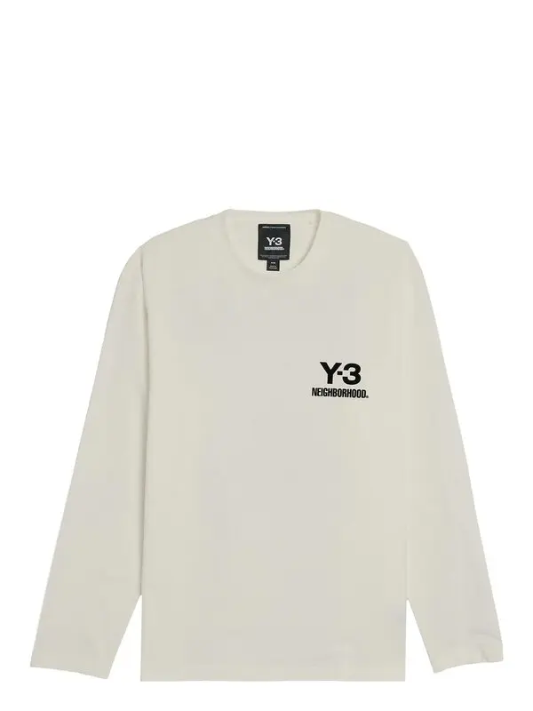 Y3 X Neighborhood Logo Long-sleeve Tee - White