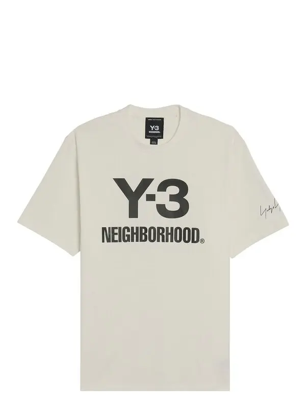 Y3 X Neighborhood Logo Tee - White