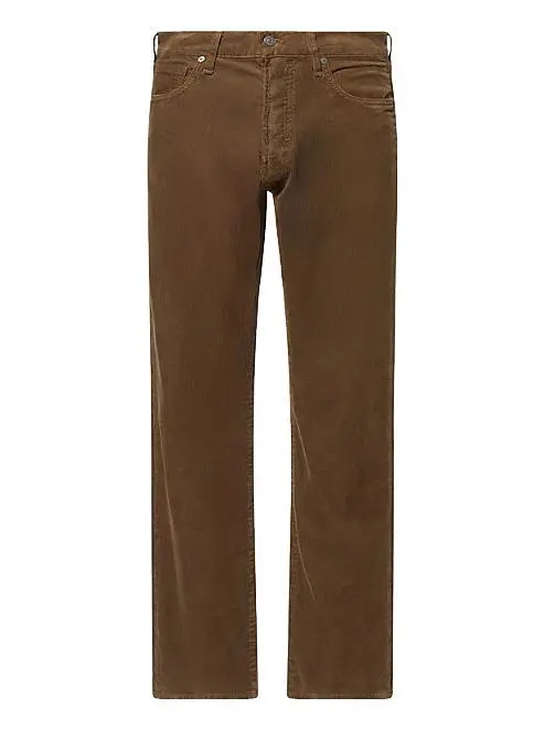 Citizens Of Humanity Elijah Corduroy Straight-leg Trousers - Olive
