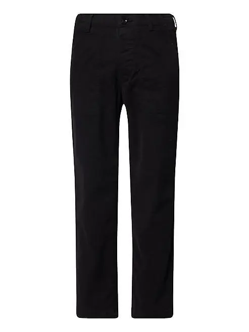 Citizens Of Humanity Straight-leg Cotton Blend Trousers - Black