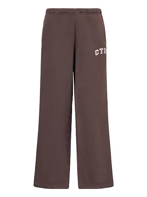 THE COUTURE CLUB Straight-leg Cotton Jogging Bottoms - Brown