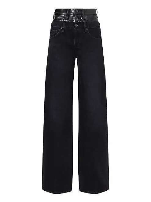 AGOLDE Elson Double-waistband Jeans - Detox/raven (wsh Blk)