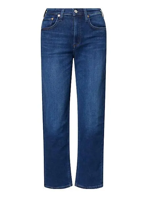 Citizens Of Humanity Delfina Straight-leg Cotton-blend Jeans - Pierre (lt Indigo)