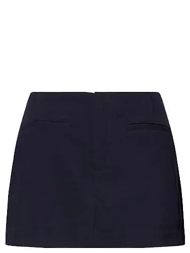 L.A-SPACE Tailored A-line Woven Skort - Navy