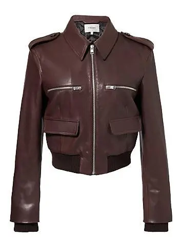 FRAME The Aviator Leather Jacket - Americano