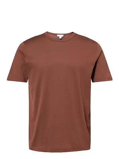 Sunspel Classic Short-sleeve Cotton T-shirt - Conker Brown