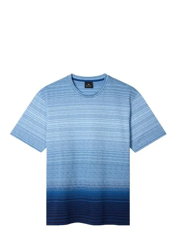 Paul Smith Gradient Stripe T-shirt - Blue