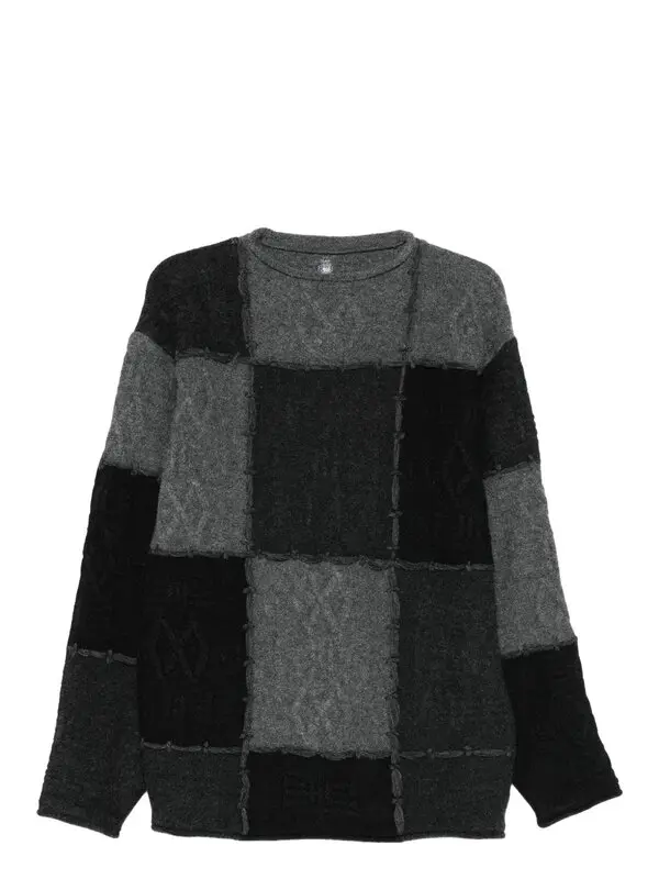 ADER ERROR Jacquard Crewneck Sweater - Grey