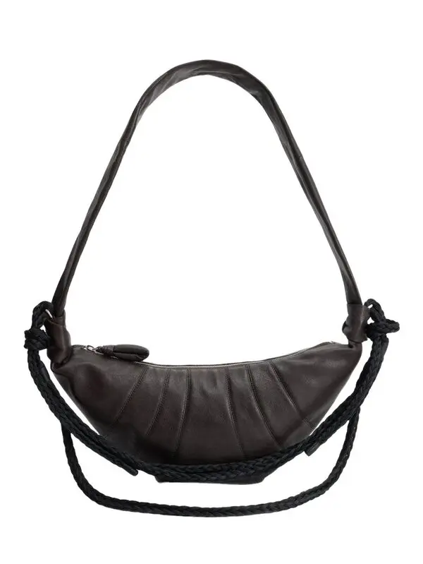 LEMAIRE Braid Croissant Medium Leather Shoulder Bag - Brown