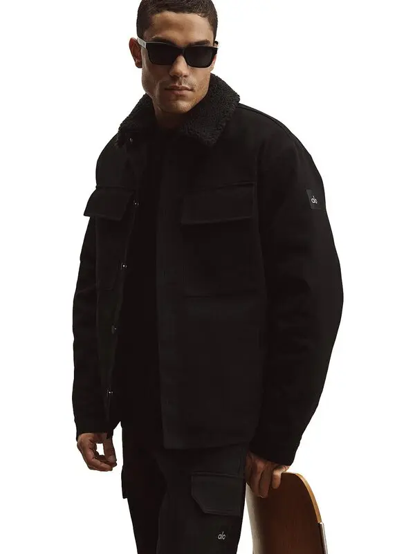 Alo Yoga Canvas Utility Shacket Jacket - Black