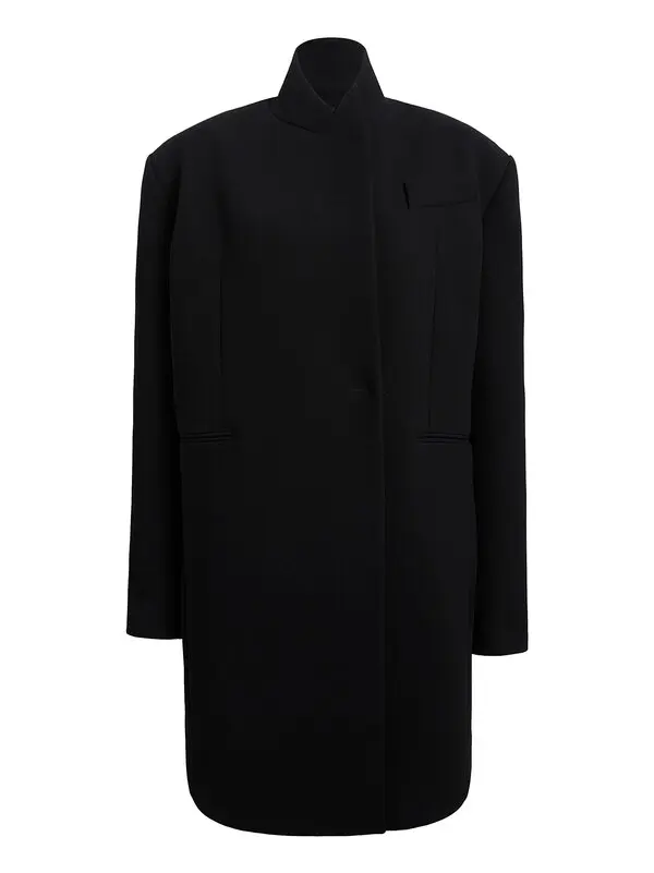 Khaite Comelle Crepe Coat - Black