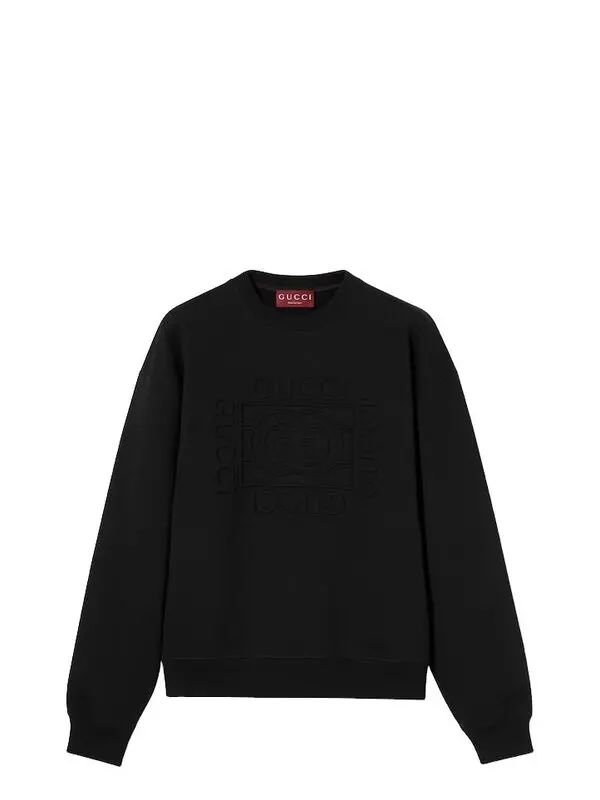 Gucci Brushed Cotton Jersey Sweatshirt - Black